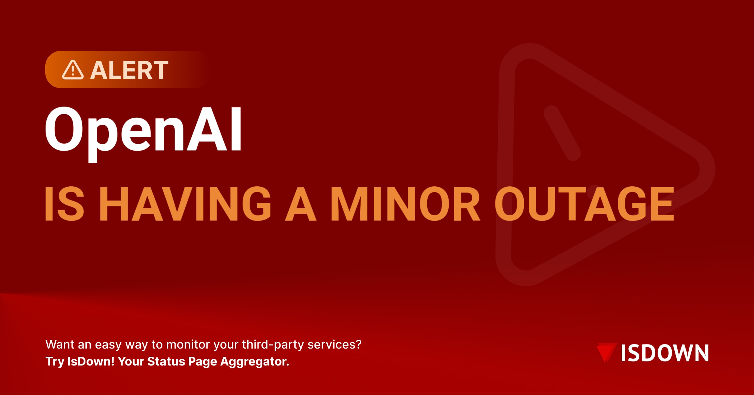 Is OpenAI down? Check OpenAI status and user reports | IsDown